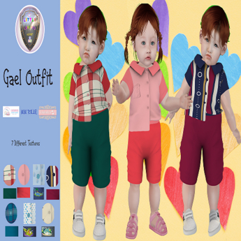 Second Life Marketplace - (L.L.C.) Gael Outfit DarkBlack (TD) (wear)